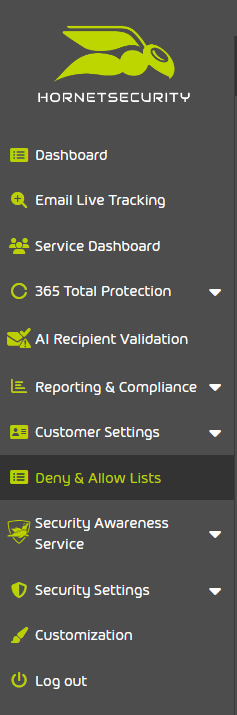 How do I set up allow listing for "impersonation attempt by customer ...