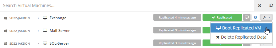 How Can I Boot A Replicated Vm Hornetsecurity Knowledgebase