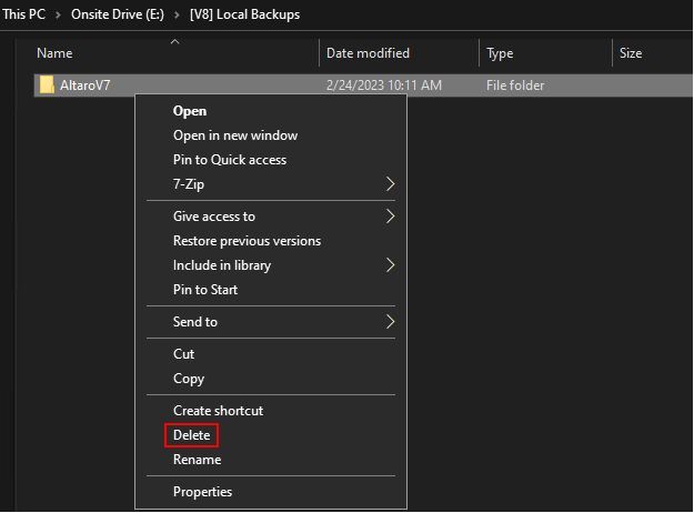 How To Manually Delete Older V8 Backup Sets Hornetsecurity Knowledgebase