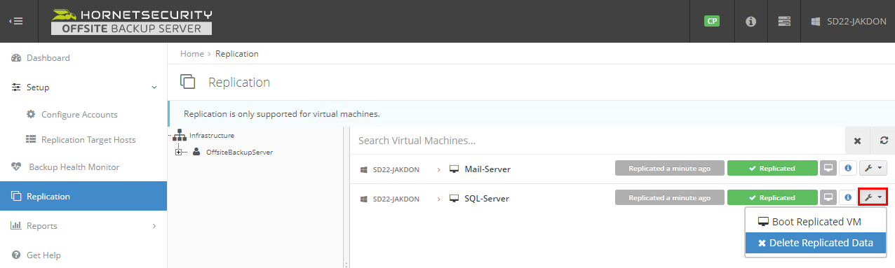 How To Delete Replication Data From Your Offsite Backup Server Hornetsecurity Knowledgebase