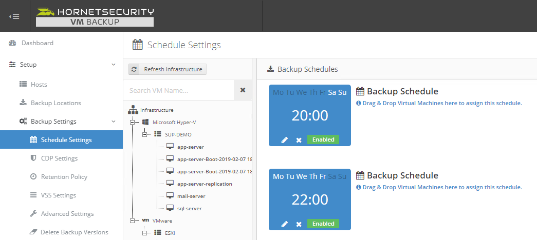 How to Schedule your backups – Hornetsecurity KnowledgeBase