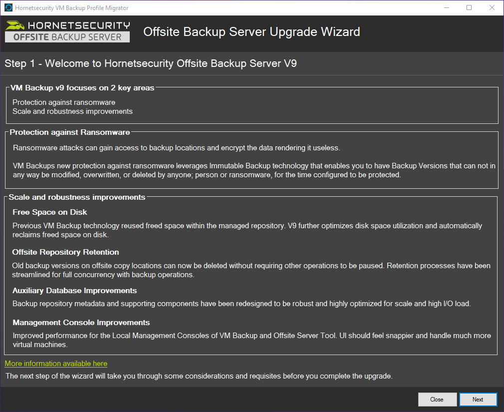 Upgrading to V9 – Hornetsecurity KnowledgeBase