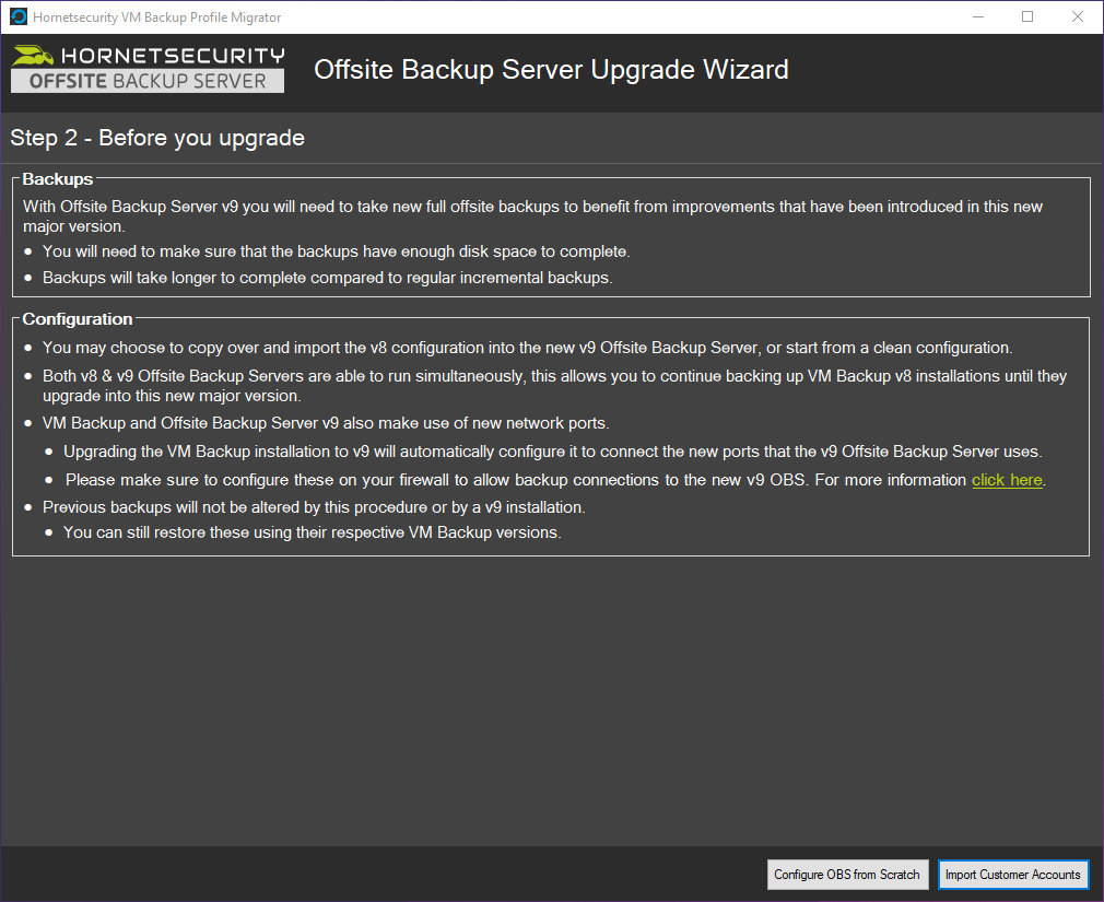 Upgrading to V9 – Hornetsecurity KnowledgeBase