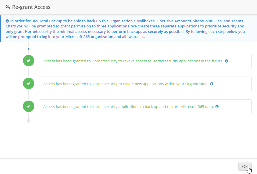How can I regrant access to an O365 Organisation? – Hornetsecurity KnowledgeBase