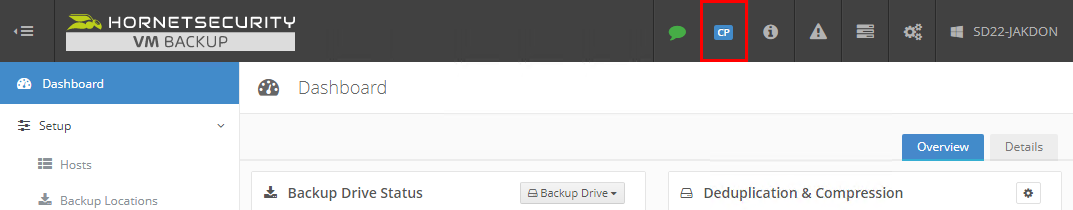 Linking a VM Backup installation to your CP account – Hornetsecurity KnowledgeBase
