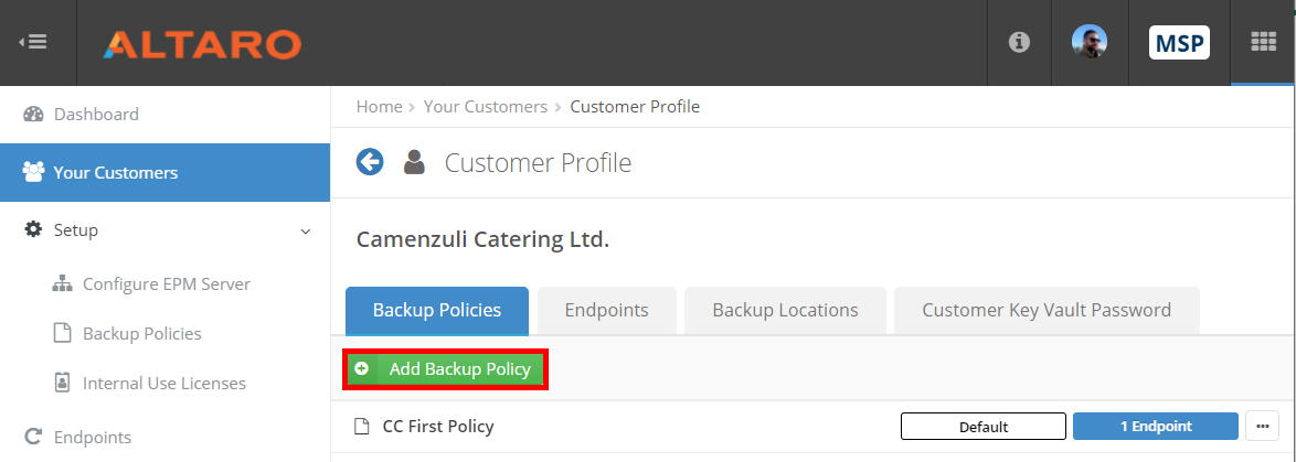 How to create a Backup Policy – Hornetsecurity KnowledgeBase