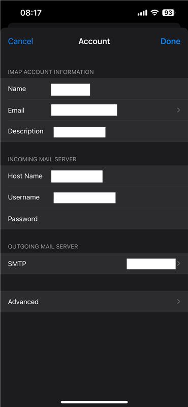 How to change the connection protocol in a mail client ...