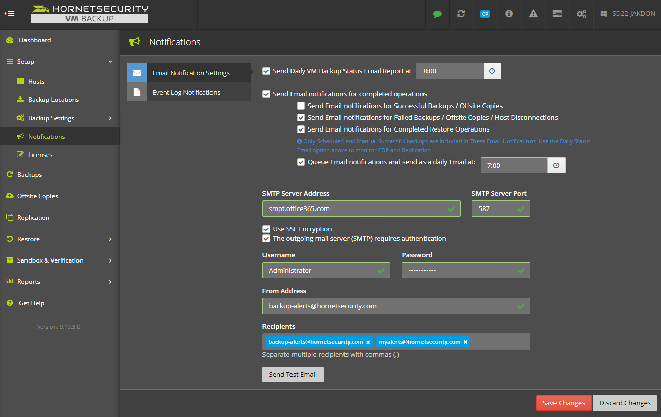 Setting up Notifications – Hornetsecurity KnowledgeBase