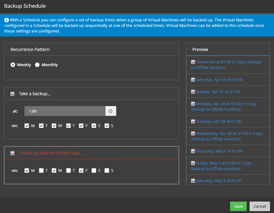 How to Schedule your backups – Hornetsecurity KnowledgeBase