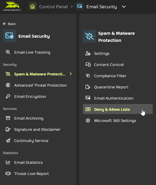 How do I set up allow listing for sender validation? (SPF-, DKIM- or DMARC-Fail ...