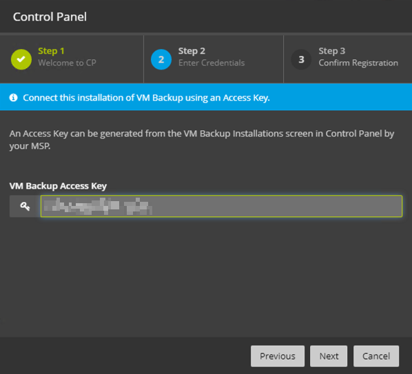 Linking a VM Backup installation to your CP account – Hornetsecurity KnowledgeBase