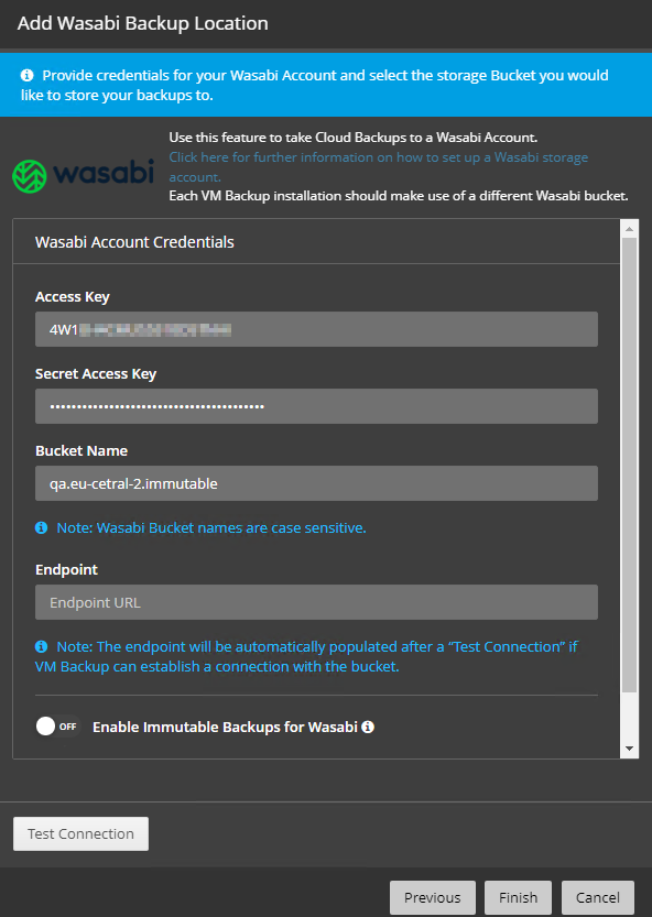 How to set up Offsite Copies to a Wasabi Cloud Storage Account – Hornetsecurity KnowledgeBase