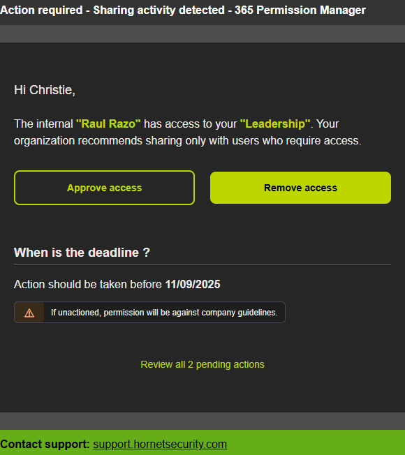 Auditing Violations (Site Owners) – Hornetsecurity KnowledgeBase