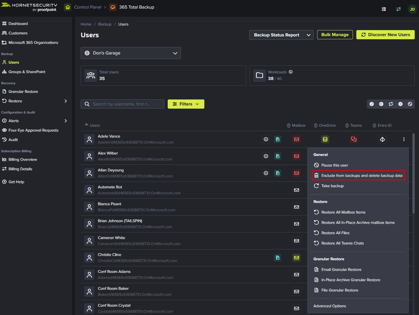 How can I archive / exclude / delete Users and/or Groups from backup ...